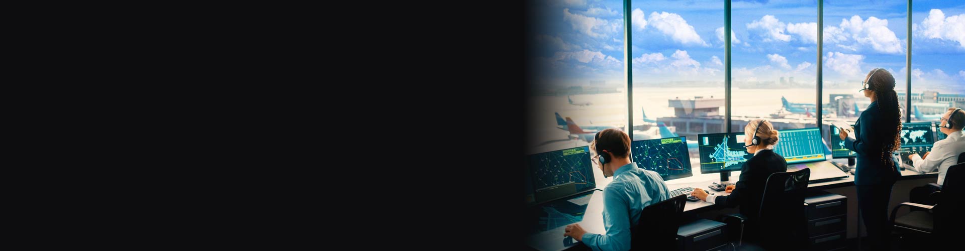 Modern Air Traffic Control Room