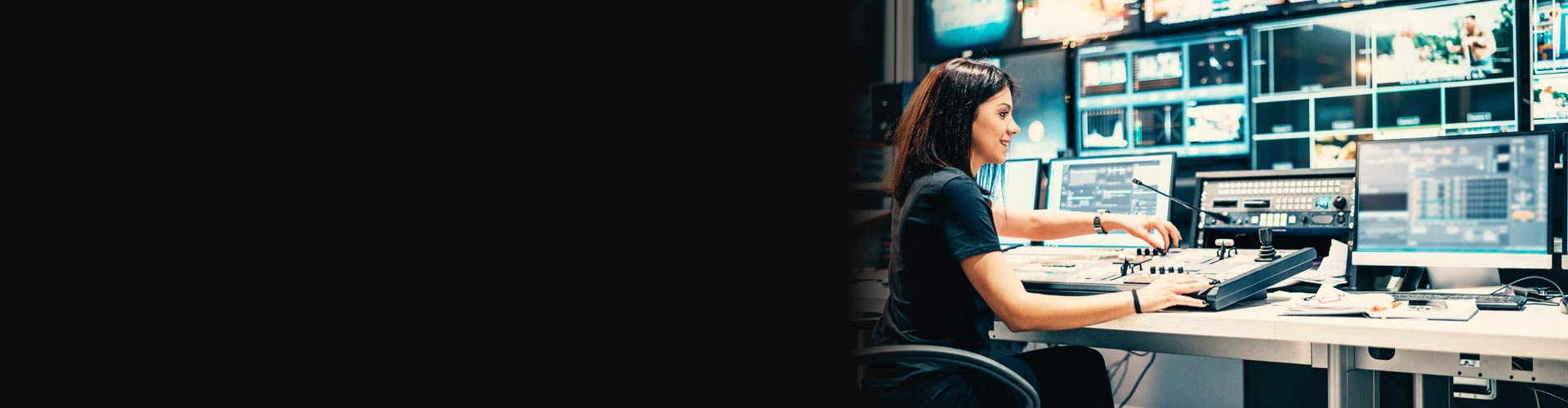 Modern Broadcast Control Room